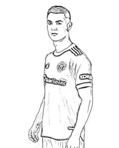 30+ Cristiano ronaldo de colorat gratuit (Desene imprimabile)