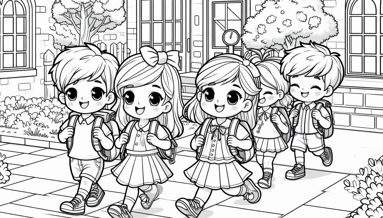 Kleurplaat Start Schooljaar Unieke | Download En Print