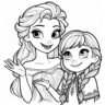 70+ Elsa si Anna de colorat gratuit (Desene imprimabile)