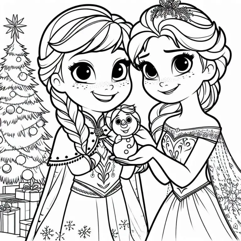 73+ Elsa si Anna de colorat gratuit (Desene imprimabile)