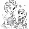 70+ Elsa si Anna de colorat gratuit (Desene imprimabile)