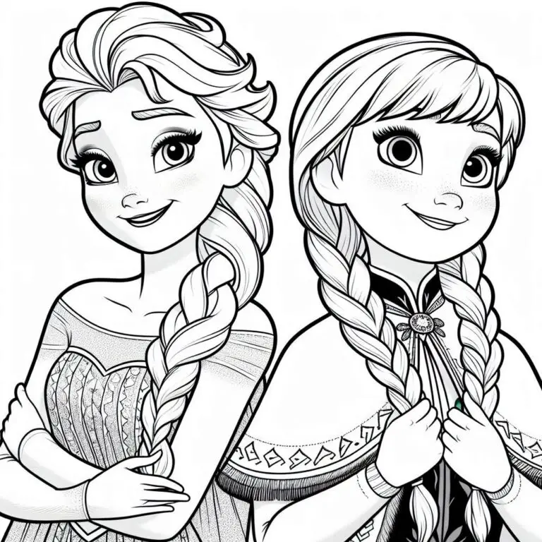 73+ Elsa si Anna de colorat gratuit (Desene imprimabile)