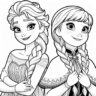 73+ Elsa si Anna de colorat gratuit (Desene imprimabile)