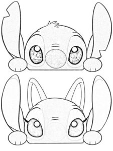 29+ Stitch și înger de colorat gratuit (Desene imprimabile)