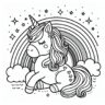 Unicorn Rainbow coloring pages for kids | Free Printables