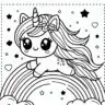 Unicorn Rainbow coloring pages for kids | Free Printables