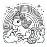 Unicorn Rainbow coloring pages for kids | Free Printables