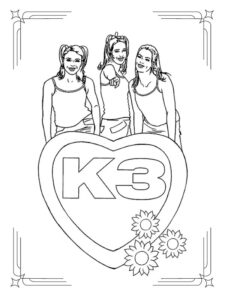 K3 coloring pages unique | Free Printables