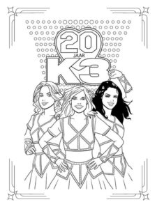 K3 Kleurplaat | Download En Print