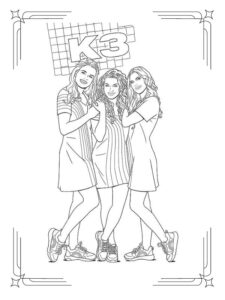 K3 coloring pages unique | Free Printables
