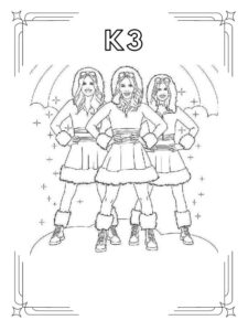 K3 coloring pages unique | Free Printables