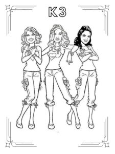 K3 Kleurplaat | Download En Print