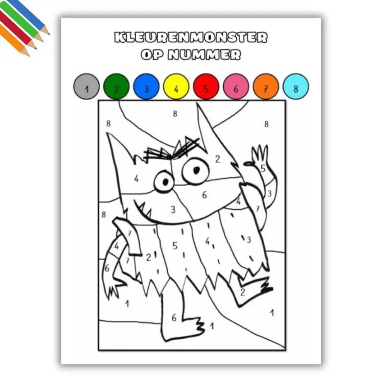 30+ The Colour Monster Coloring Pages For Kids | Kleur-v-Kind