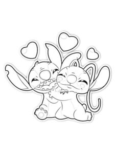 29+ Coloriage Stitch et Angel | Dessins à imprimer