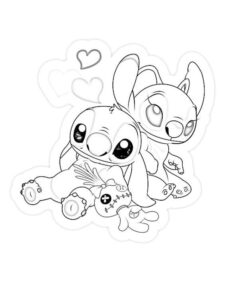 26+ Stitch och ängel målarbilder för barn utskrivbar PDF