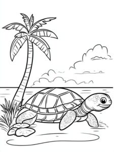 43 Broasca testoasa de colorat gratuit (Desene imprimabile)