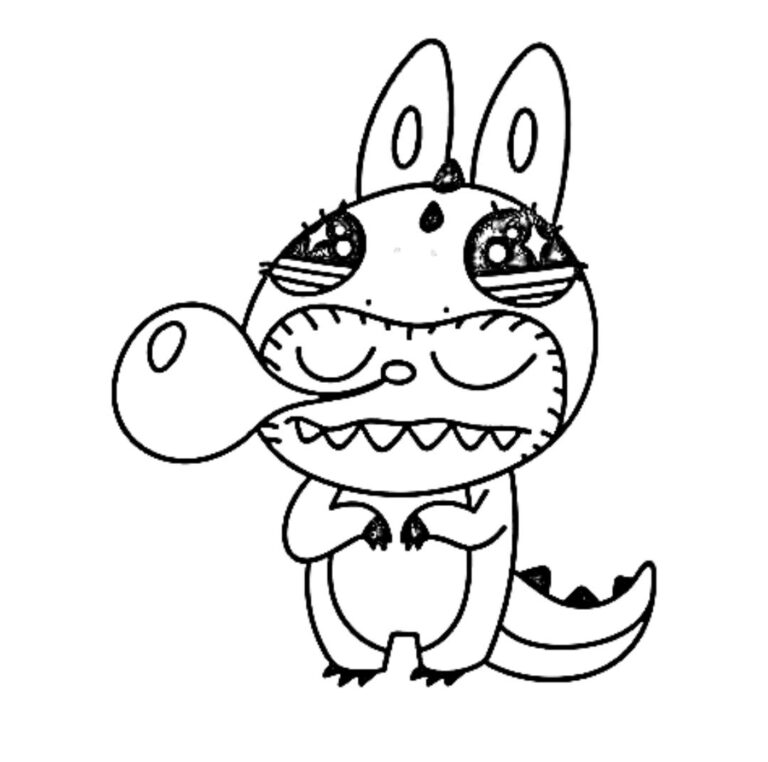 83+ Labubu Coloring Pages Free Printable | Kleur-v-Kind