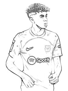 20+ Lamine Yamal Tegninger Farvelægning Printbar PDF