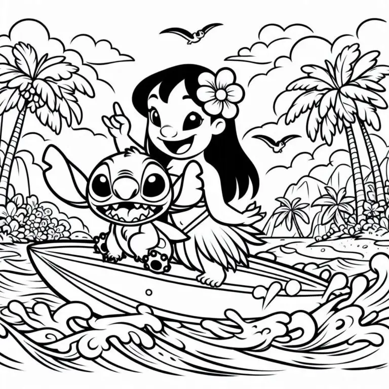 56+ Lilo og Stitch fargelegging unik utskrivbare PDF