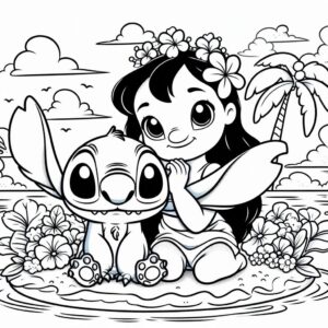 56+ Mewarnai Lilo dan Stitch untuk anak-anak gratis