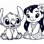 50+ Lilo și Stitch de colorat gratuit (Desene imprimabile)