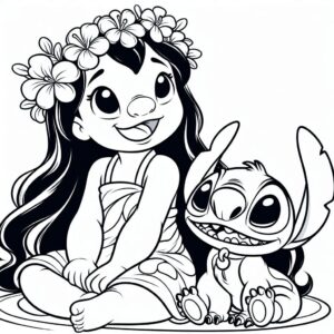 50+ Lilo și Stitch de colorat gratuit (Desene imprimabile)