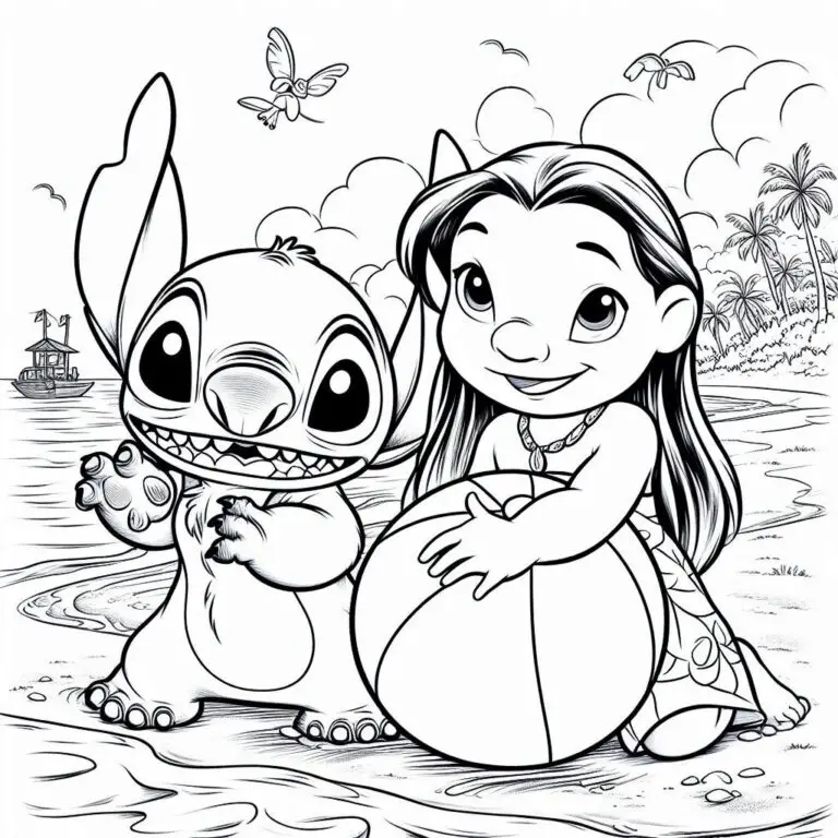 53+ Lilo și Stitch de colorat gratuit (Desene imprimabile)