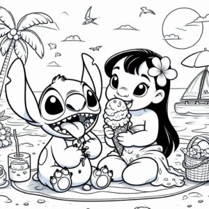 53+ Pobarvanka Lilo in Stitch edinstveno natisljiv PDF
