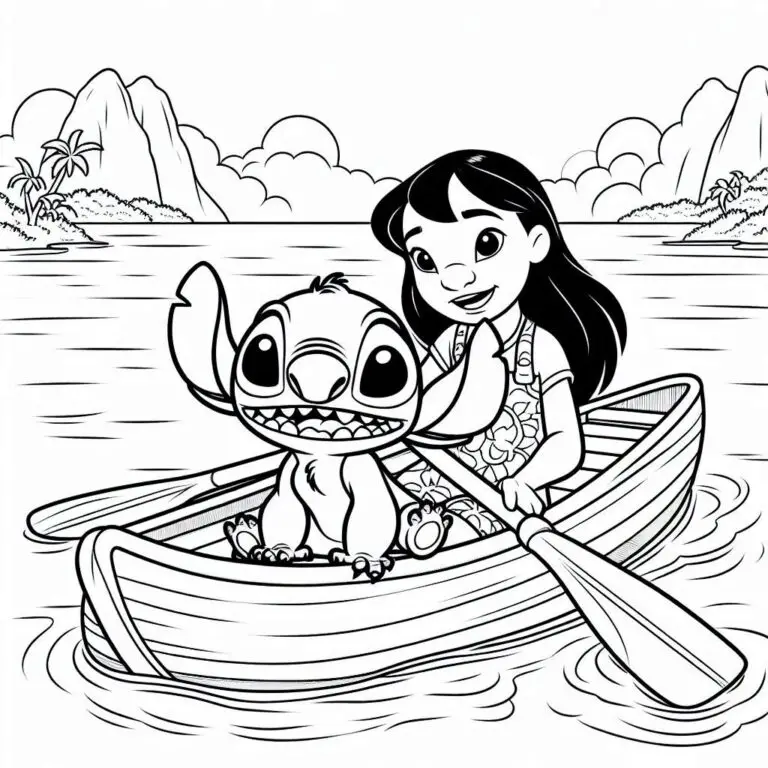 53+ Lilo și Stitch de colorat gratuit (Desene imprimabile)