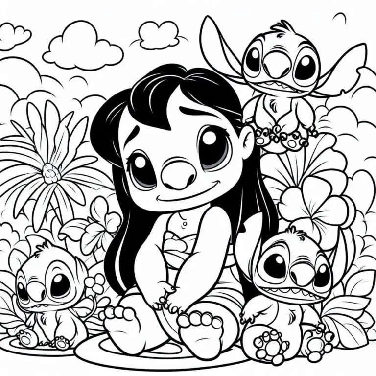 50+ Desenhos Lilo e Stitch para colorir e imprimir PDF