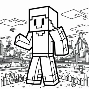 69 Minecraft de colorat pentru copii (Desene imprimabile)