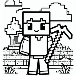 66 Minecraft de colorat pentru copii (Desene imprimabile)