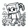 66 Mewarnai Minecraft untuk anak-anak (gambar untuk dicetak)