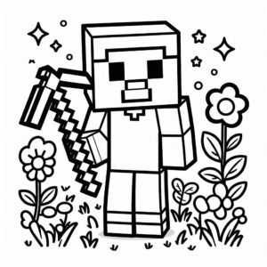 66 Mewarnai Minecraft untuk anak-anak (gambar untuk dicetak)