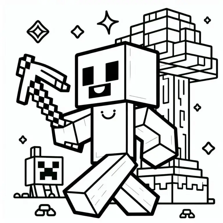 69 Minecraft Tegninger Farvelægning Printbar gratis PDF