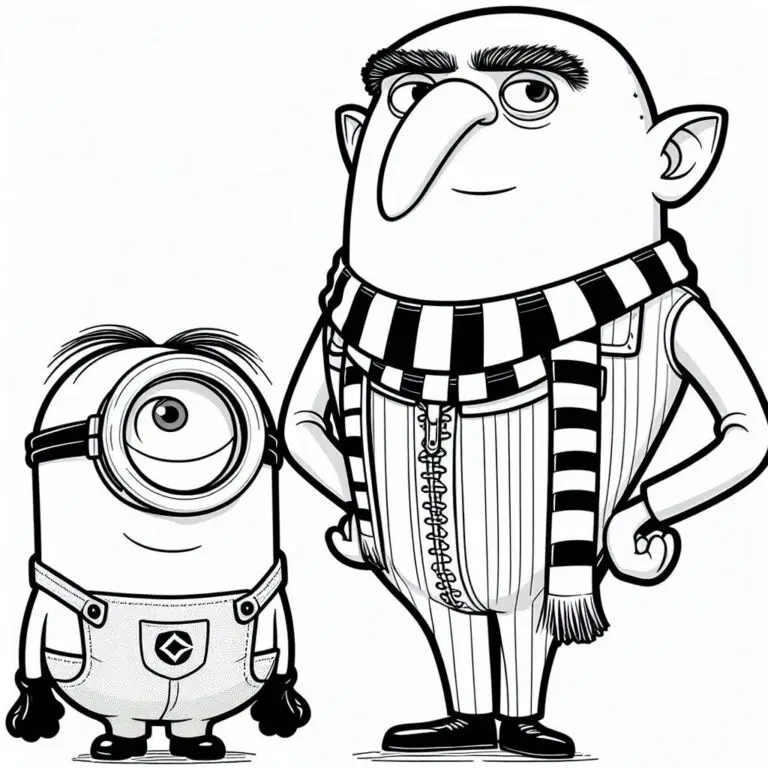 70+ Minions de colorat pentru copii (Desene imprimabile)