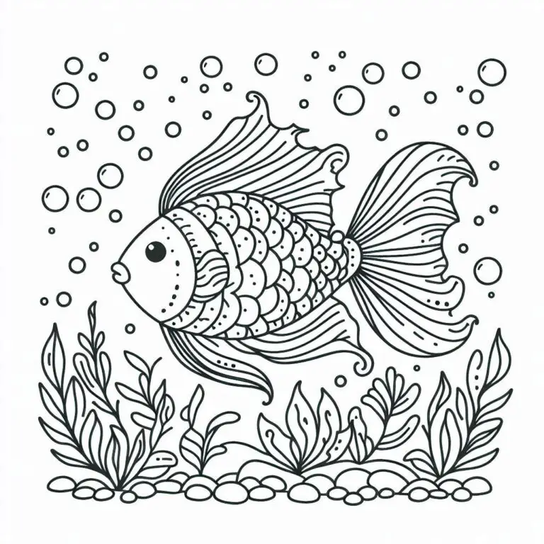 30+ vakreste fisk i havet Coloring Page By Kleur-v-Kind