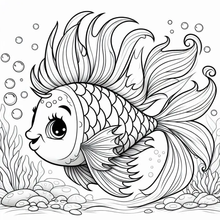 36+ vakreste fisk i havet Coloring Page By Kleur-v-Kind