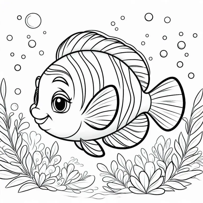 36+ vakreste fisk i havet Coloring Page By Kleur-v-Kind