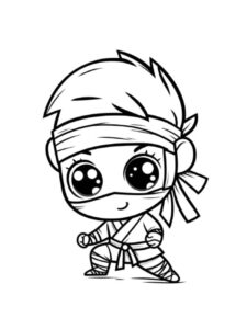34 Desenhos Ninja para colorir e imprimir PDF gratis
