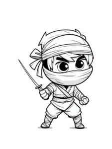 34 Desenhos Ninja para colorir e imprimir PDF gratis