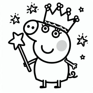 63+ Peppa Pig de colorat pentru copii (Desene imprimabile)