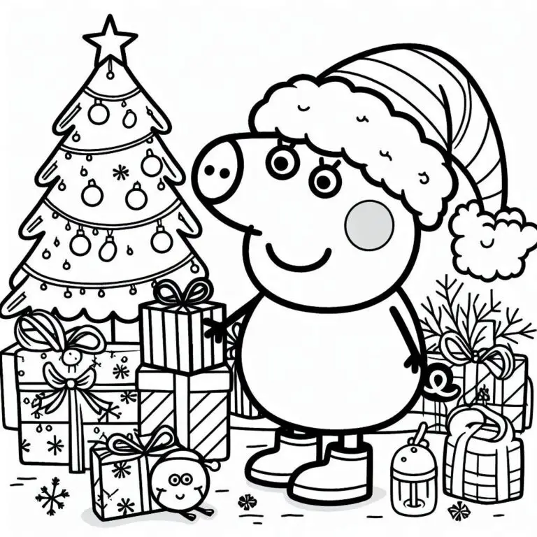 63+ Peppa Pig de colorat pentru copii (Desene imprimabile)