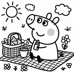 60+ Peppa Pig de colorat pentru copii (Desene imprimabile)