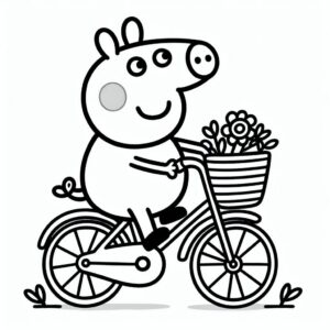 63+ Peppa Pig de colorat pentru copii (Desene imprimabile)