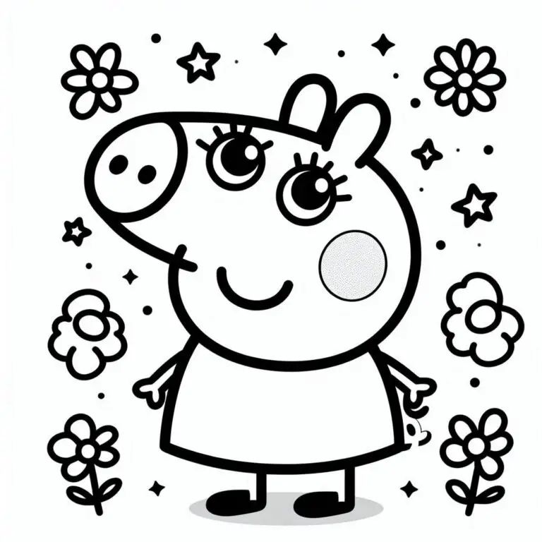 60+ Peppa Pig Omalovánky unikátní k vytisknutí PDF zdarma