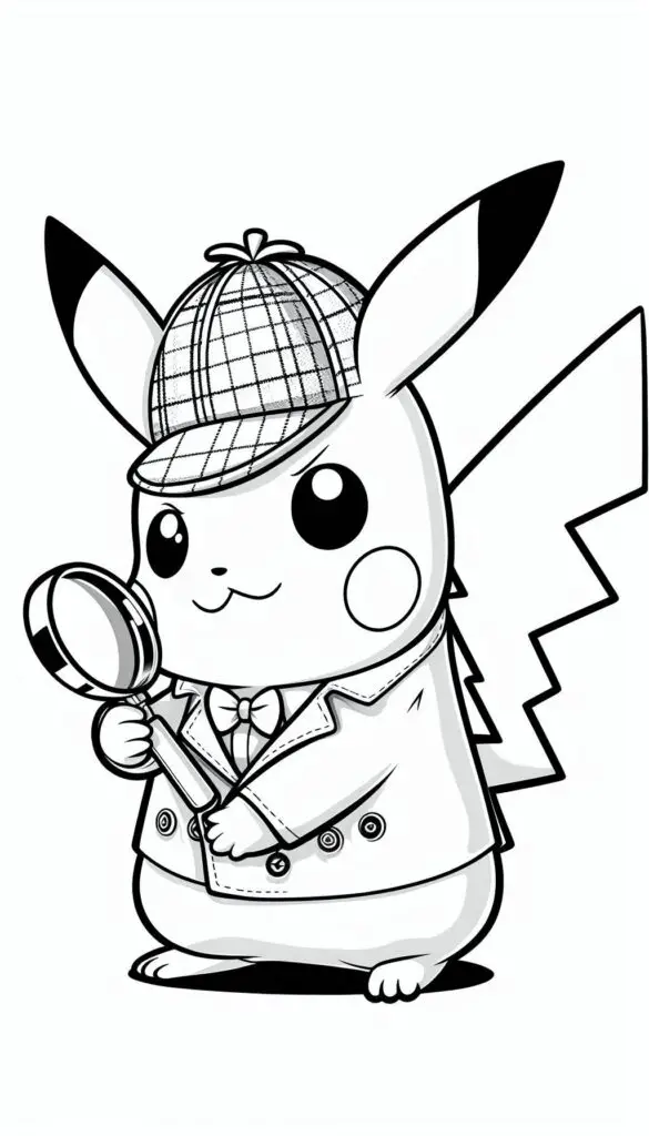 [53+] Página para colorir Pikachu exclusiva | Download E imprimir PDF