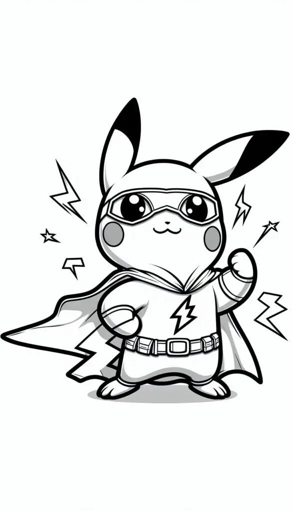 [53+] Pagina da colorare di Pikachu unica | Download E stampa PDF