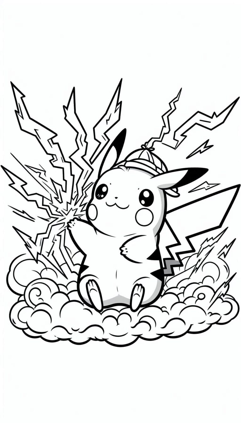[53+] Pikachu Kleurplaat Unieke | Download En Print PDF
