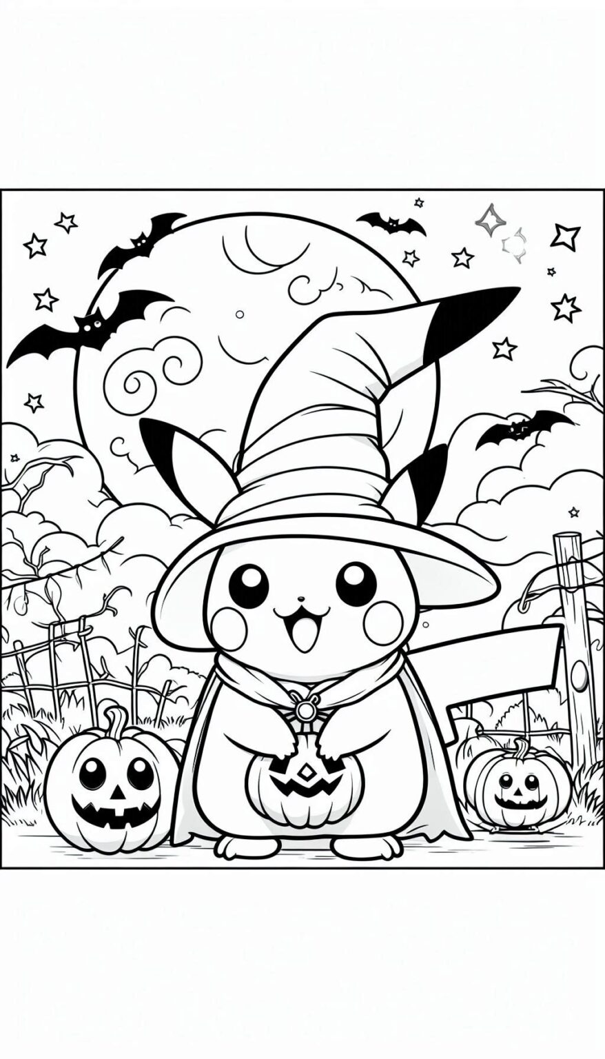 [50+] Pagina de colorat Pikachu Unică | Download Și imprimați PDF